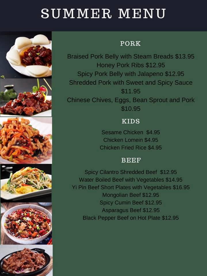 Menu at Mandarin Taste restaurant, Tulsa