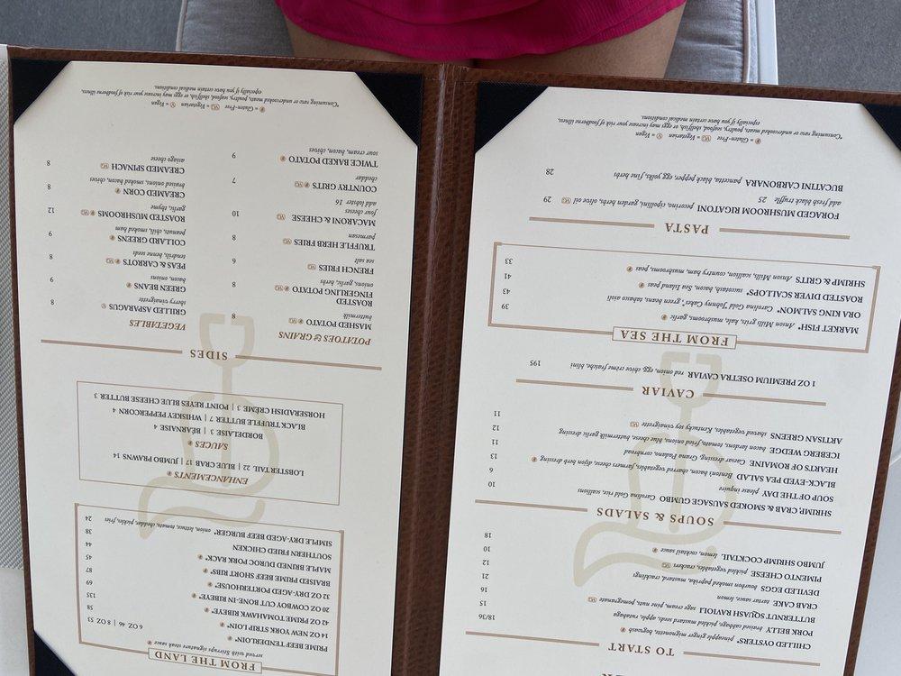 Menu at Stirrups Restaurant, Ocala