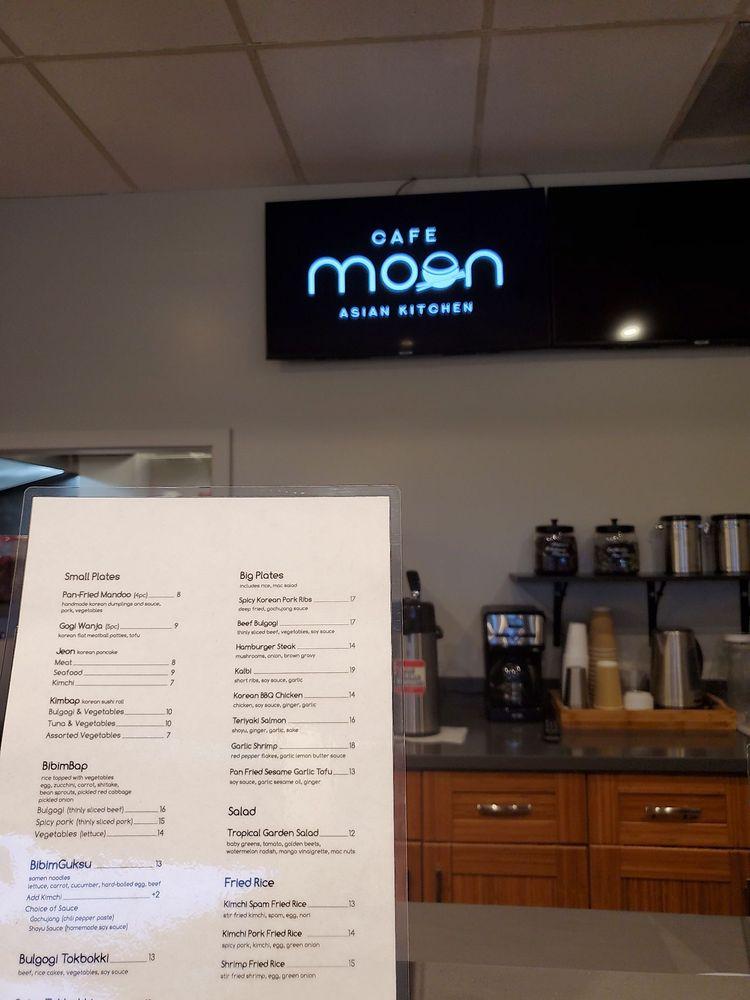 Menu at Cafe Moon, Kihei