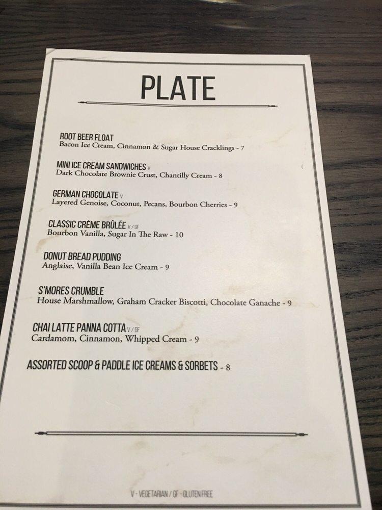 Menu at Cured 18th & 21st pub & bar, Columbia