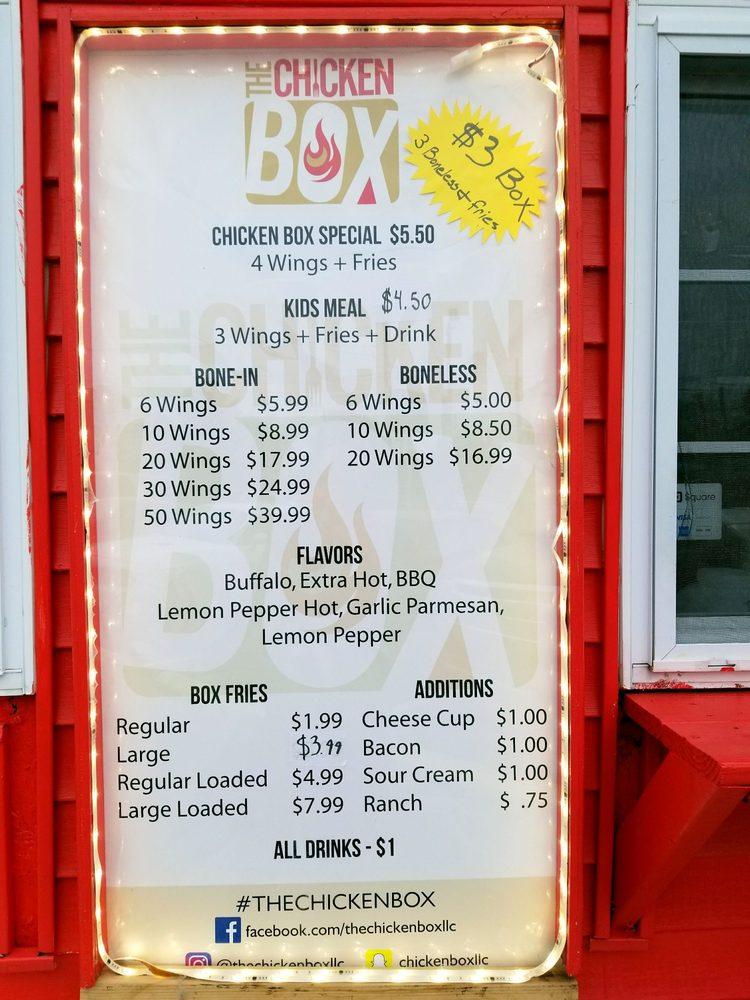 Menu at The Chicken Box lounge & bar, Louisville