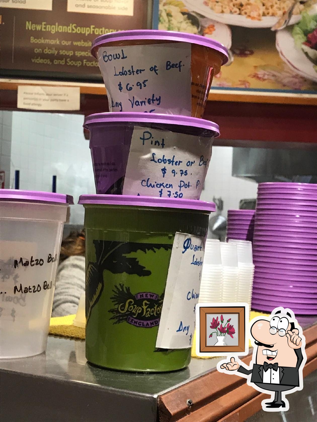 New England Soup Factory, Newton, Eliot - Restaurant menu, prices and ...