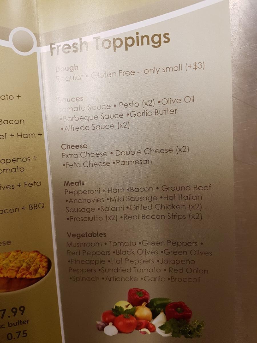 Menu at Pizza Mamma Mia restaurant, Erin, 140 Main St