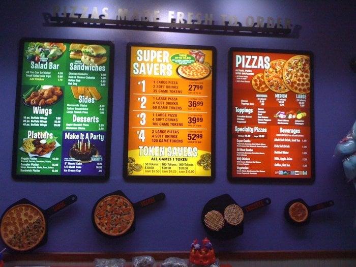 Menu at Chuck E. Cheese pizzeria, Manassas, Stream Walk Ln