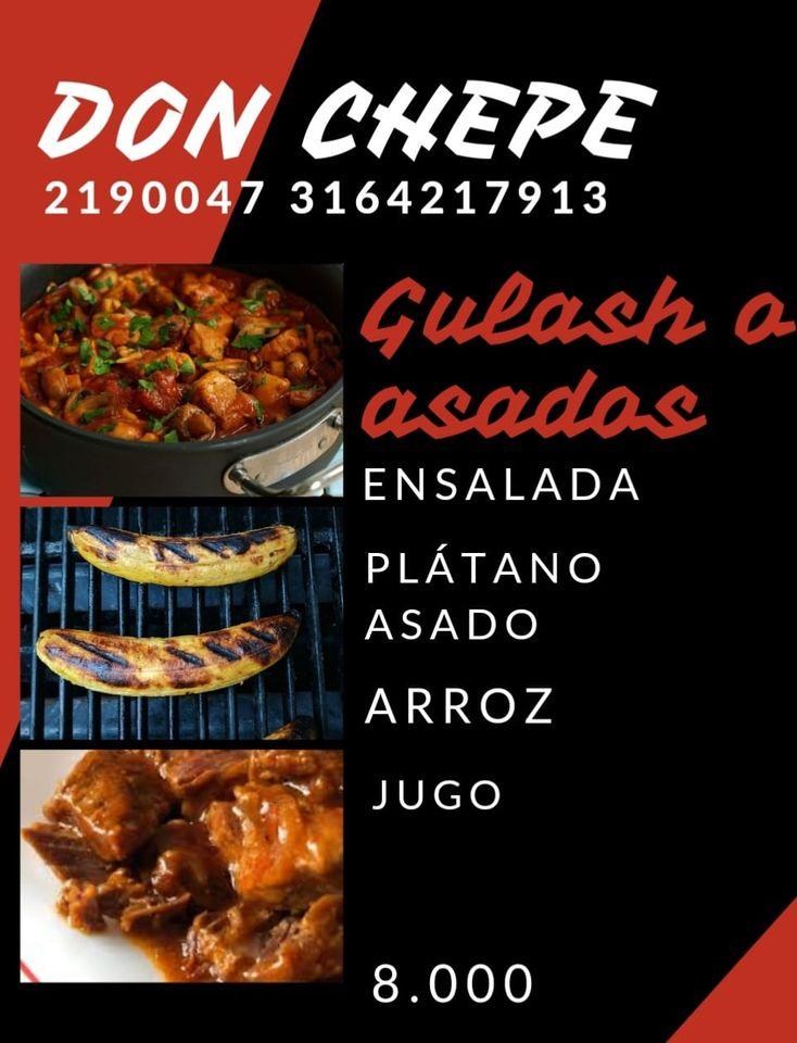 Menu at Don Chepe cafe, Sevilla
