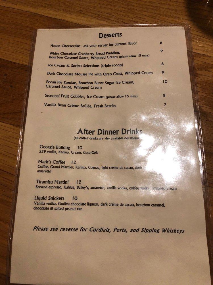 Menu at Parker's on Ponce pub & bar, Decatur