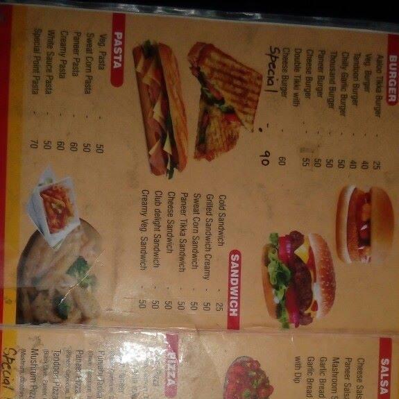 Menu at New pizza point, Ellenabad