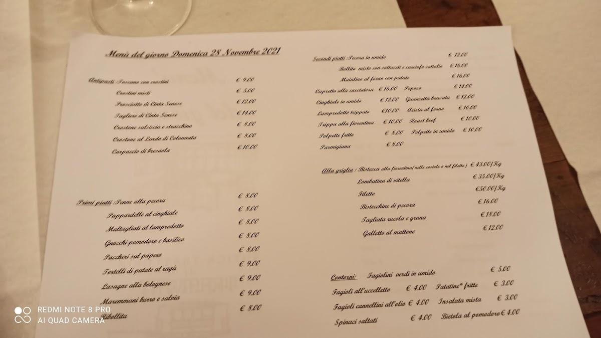 Menu da Antica Trattoria Tramway ristorante, Signa