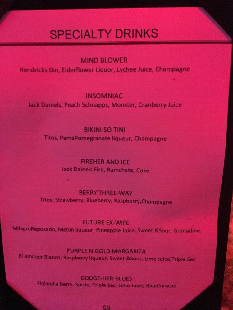 Menu at Club Burlesque Topless Strip Club Lounge and Bar North ...
