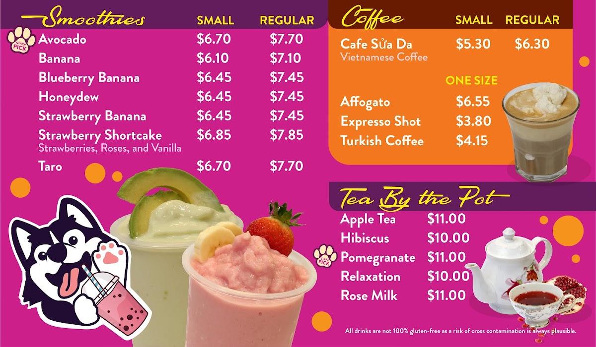Menu at Boba House pub & bar, Houston