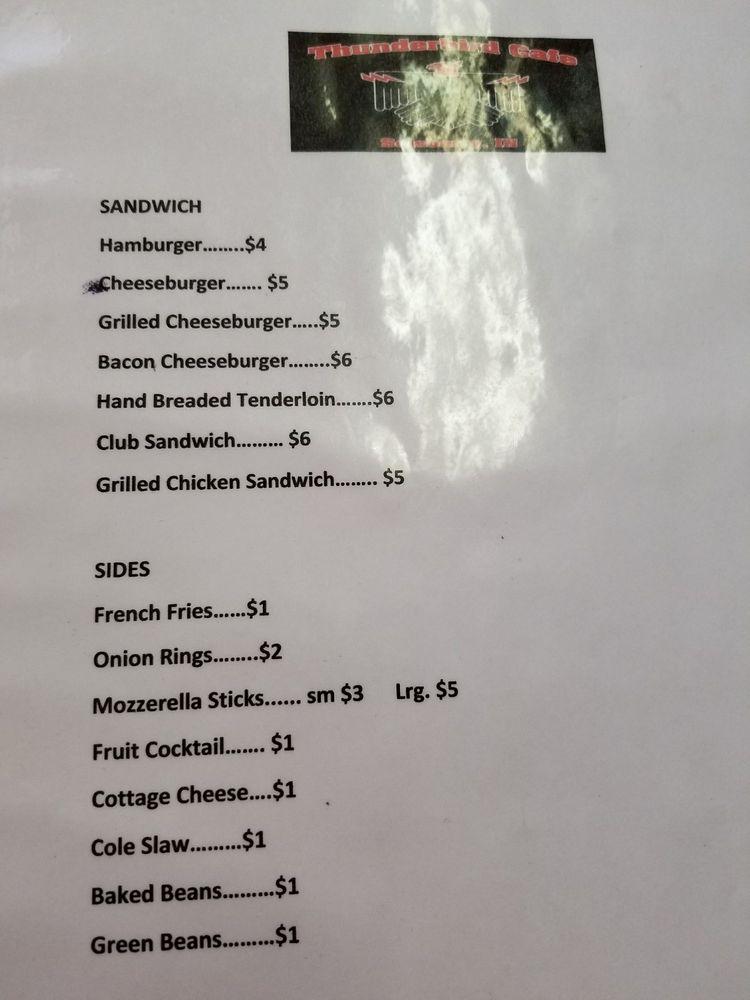 Menu at Cross Roads cafe, Bloomfield