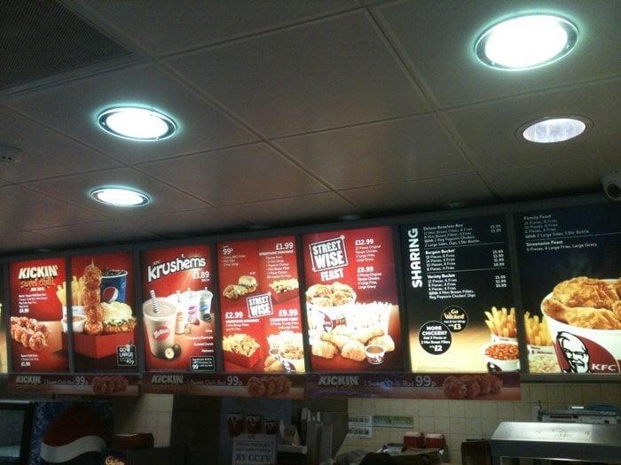 Menu at KFC London fast food, Barnet, 133-135 High St