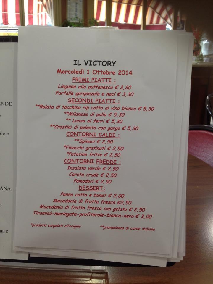 Menu da Il Victory Cafè Ristobar, Volpiano