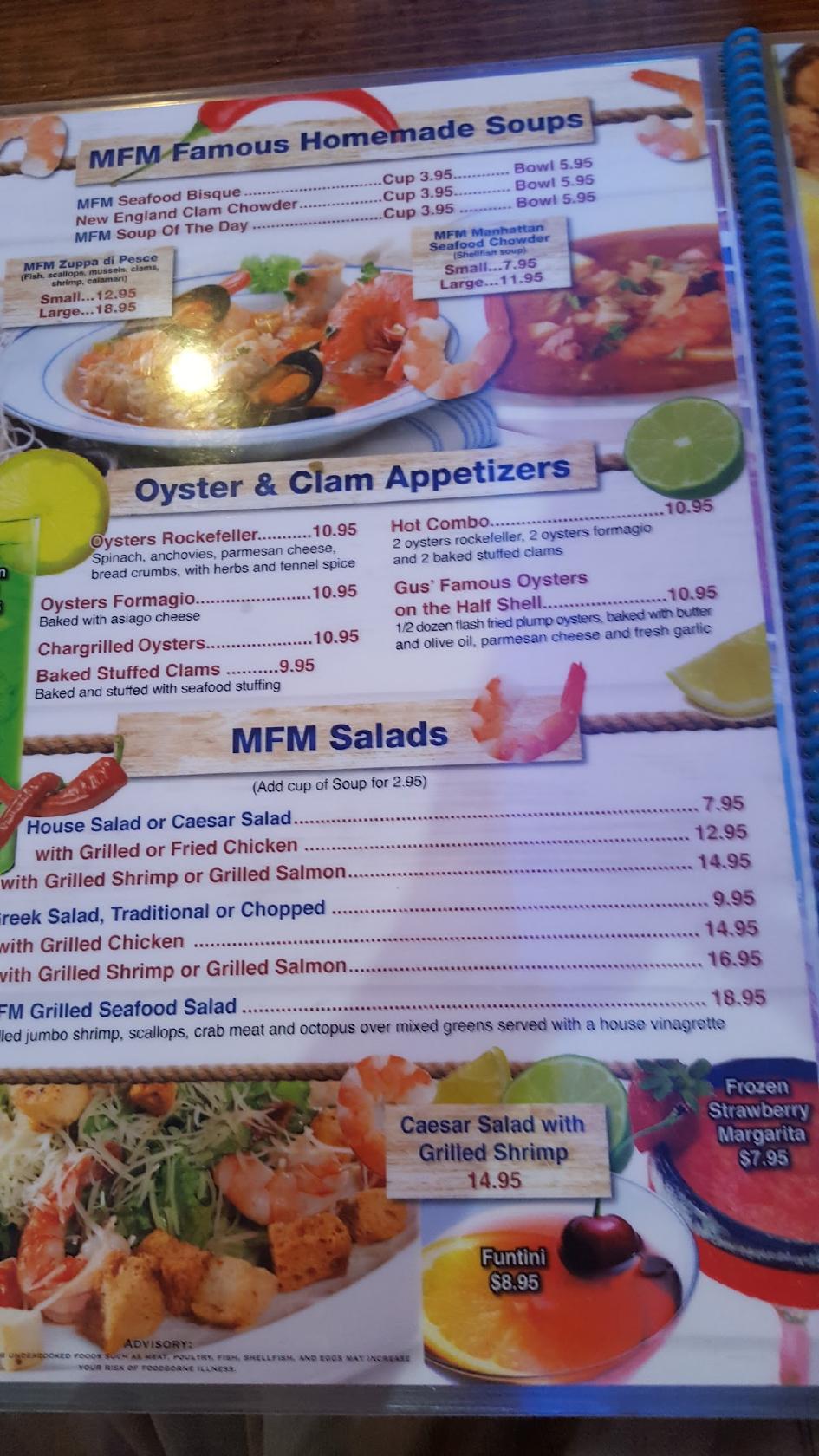 Menu at Marietta Fish Market restaurant, Marietta