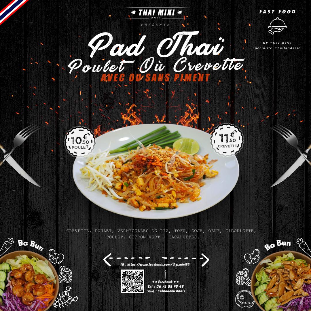Menu at Thaï MiNi restaurant, Pignans