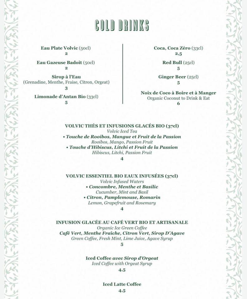 Menu at Woo Monaco restaurant, Monaco-Ville