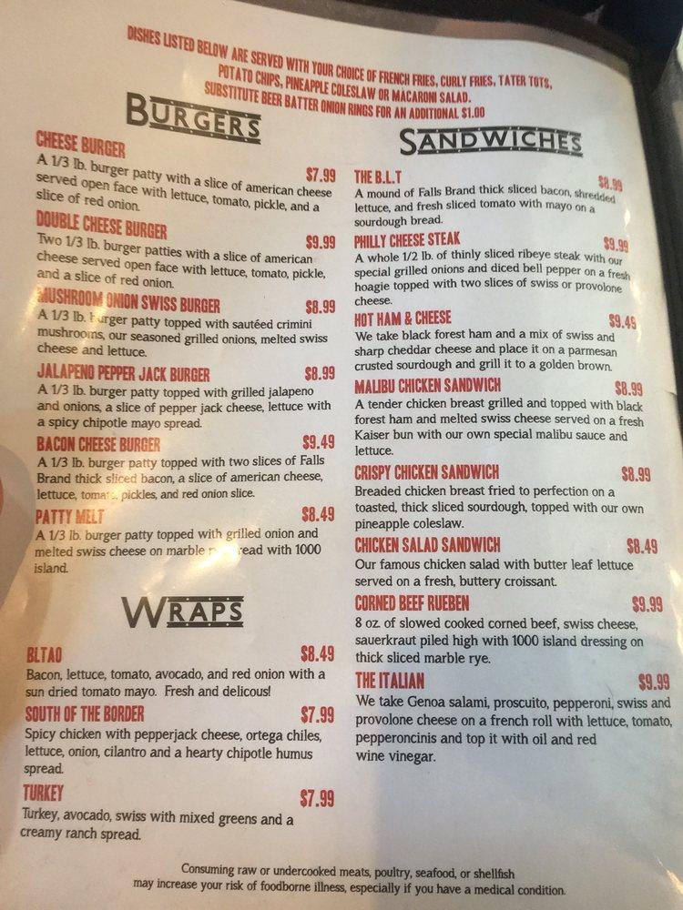 Menu at The Cactus Grill steakhouse, Kimberly