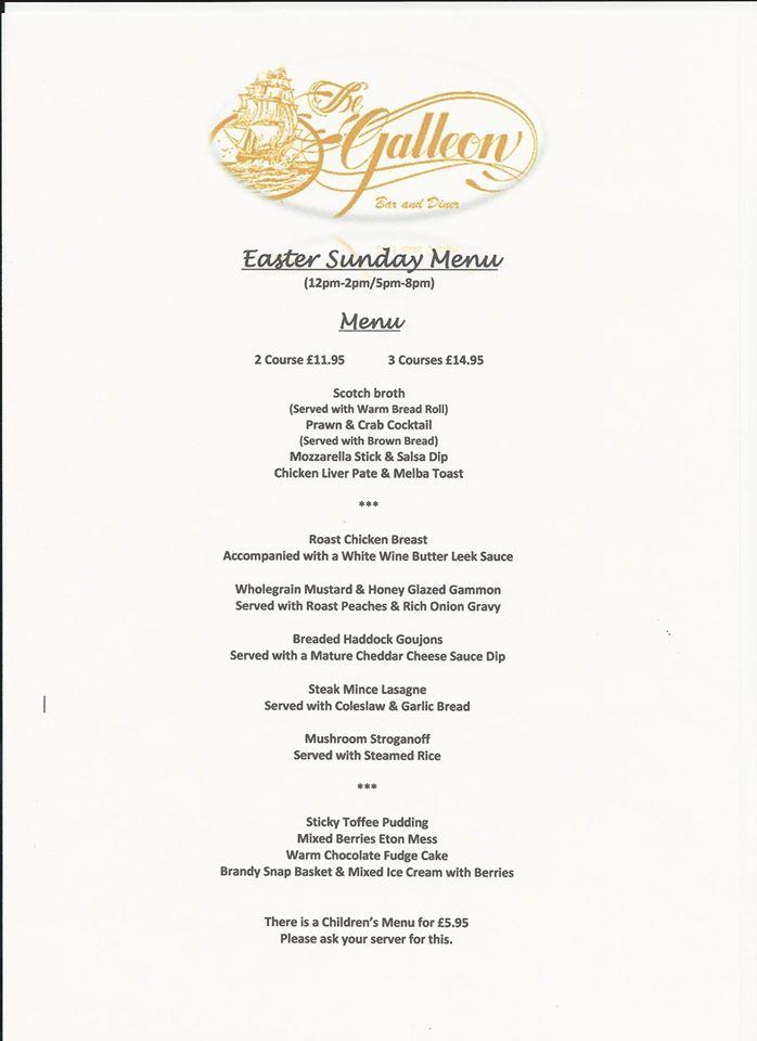 Menu at Bellslea Bar, Fraserburgh