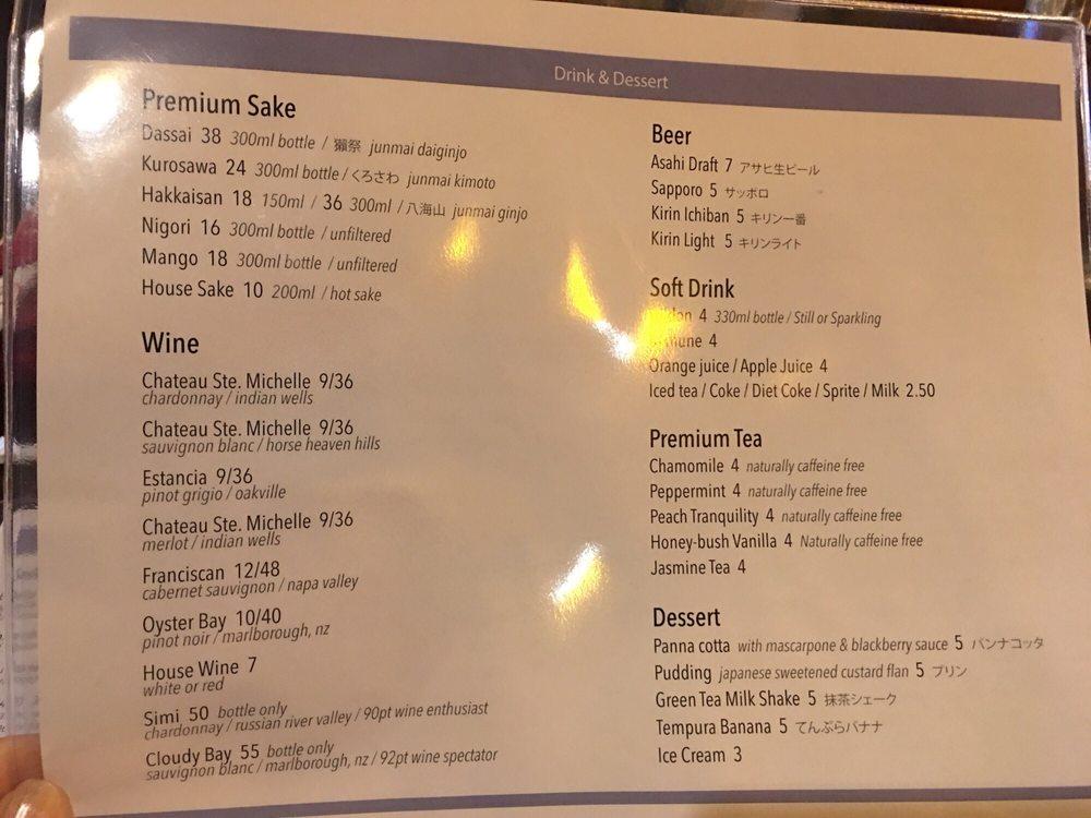 Menu at Circle Sushi restaurant, Sandy Springs, Roswell Rd