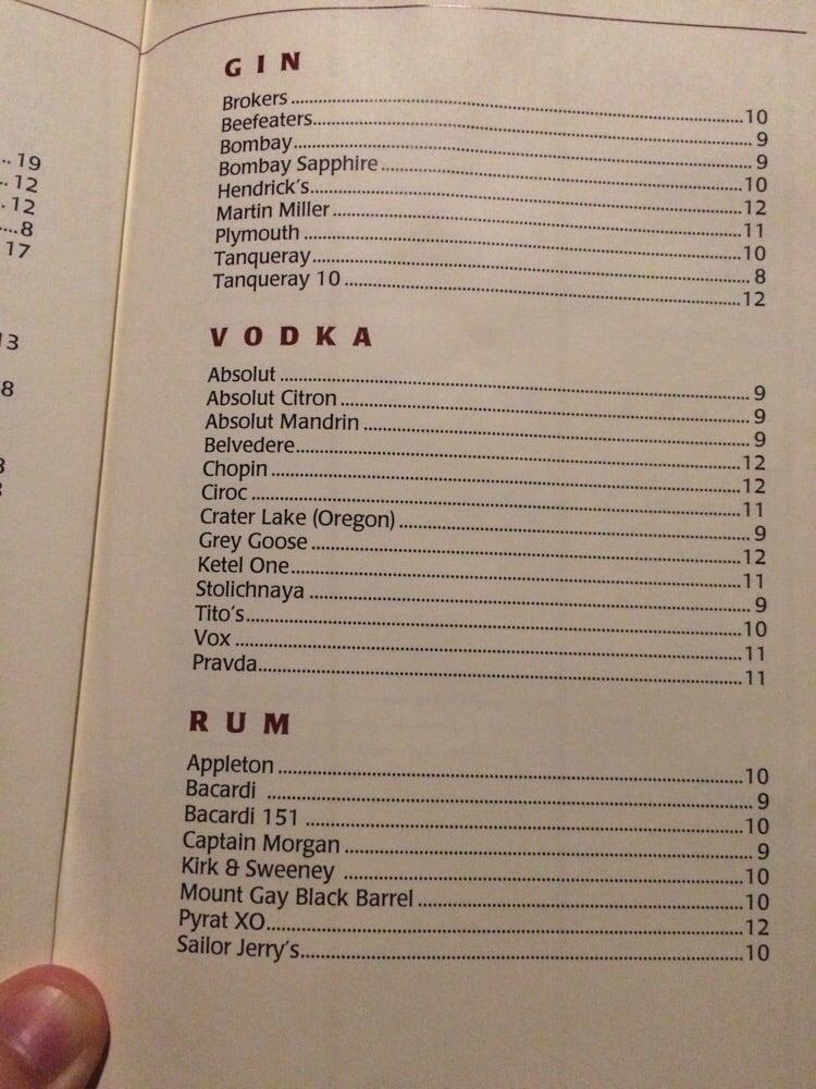Menu at Daniel's Broiler steakhouse, Seattle, 809 Fairview Pl N