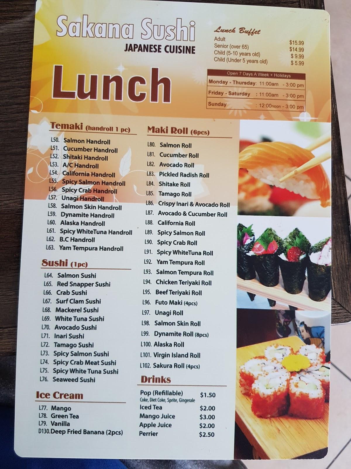 Menu at Go 4 Sushi restaurant, Angus, 2 Massey St #3