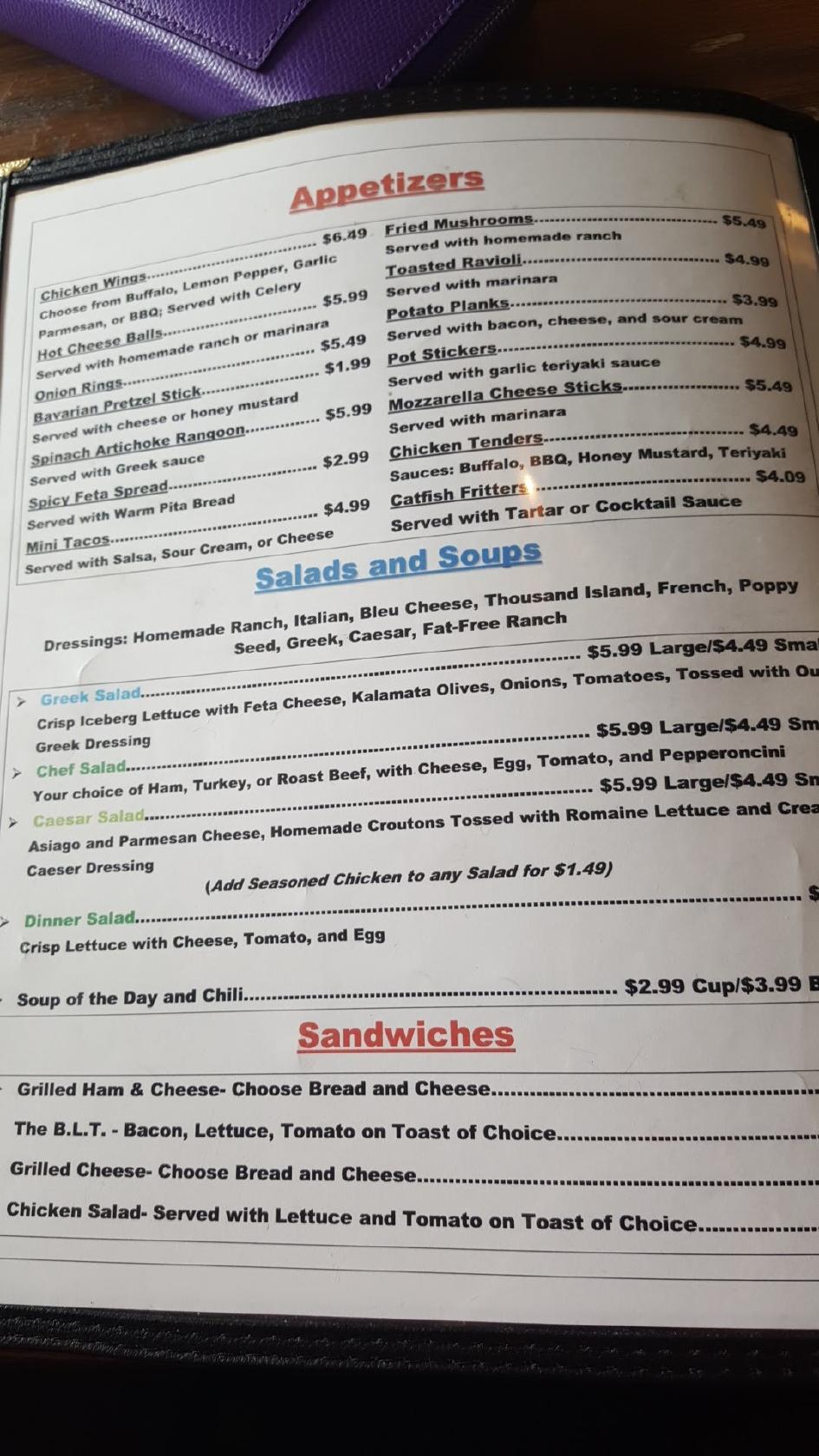 Menu at Ranch House pub & bar, Godfrey, Godfrey Rd