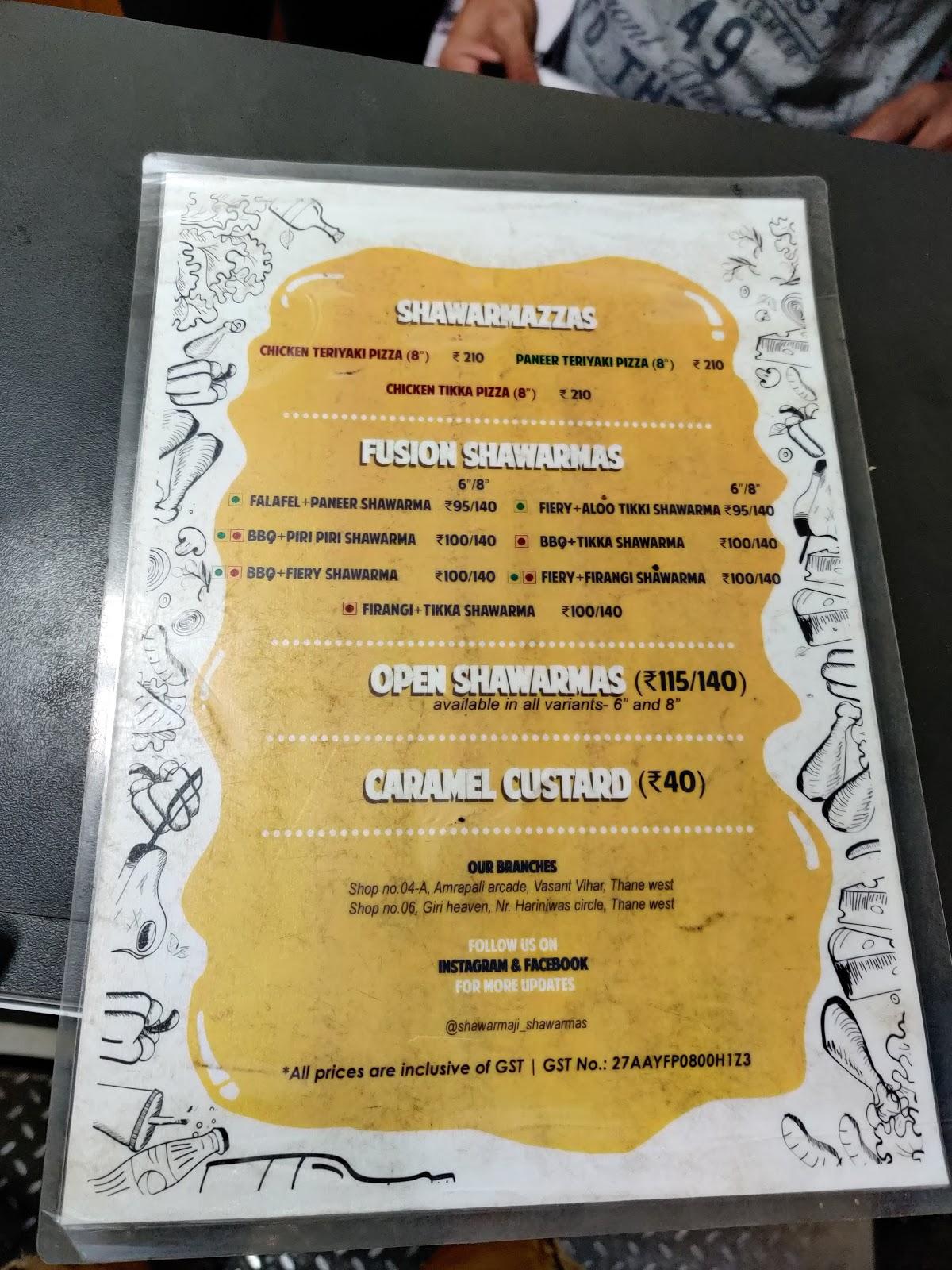 Menu at Shawarmaji, Thane, Shop No. 13