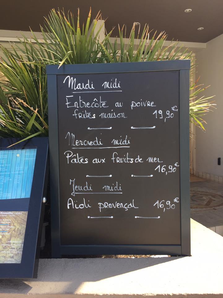 Menu au Le Saint Pierre restaurant, Six-Fours-les-Plages