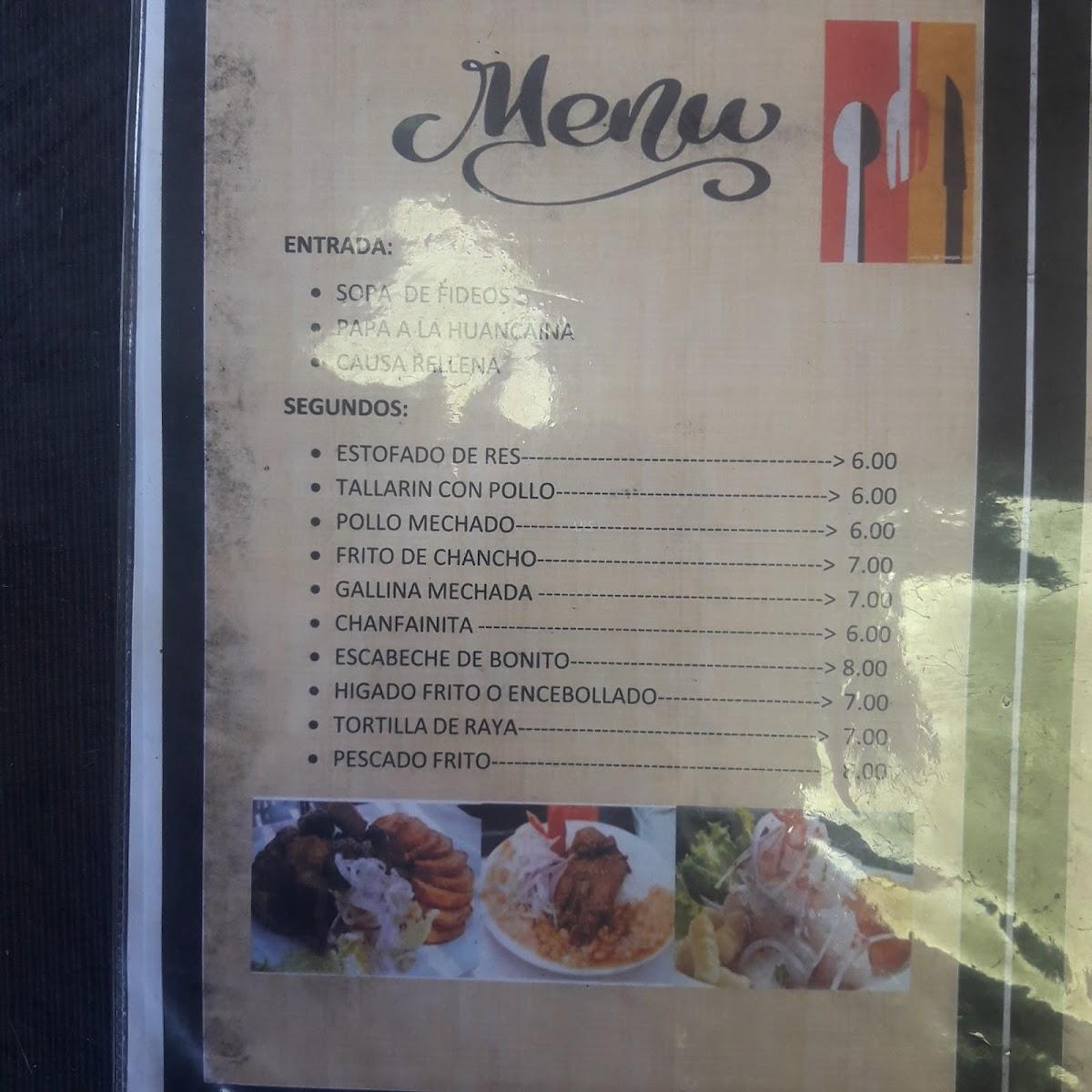 Menu at Variaditos restaurant, Chiclayo