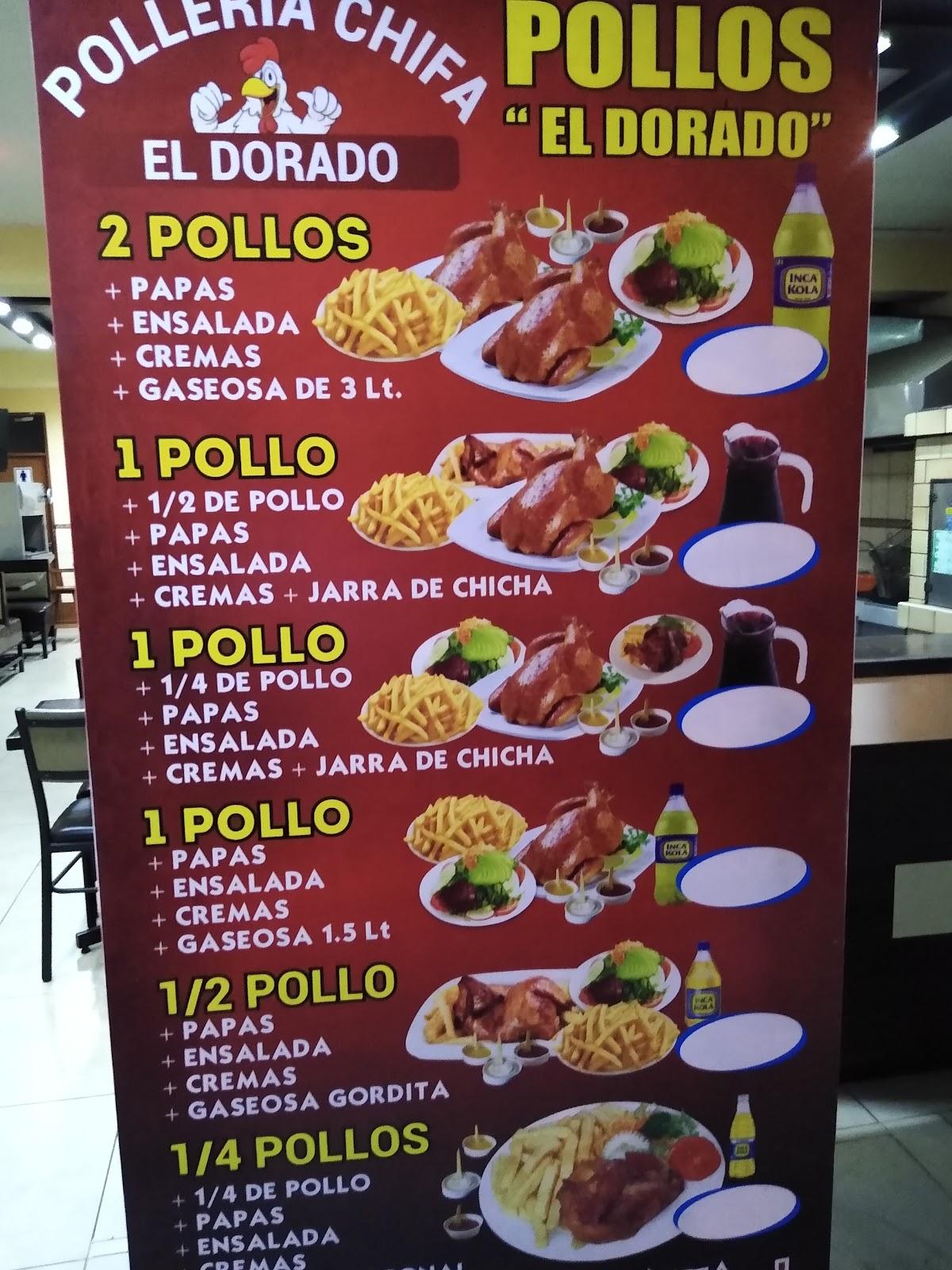 Menu at Pollería Chifa El Dorado restaurant, Carabayllo District