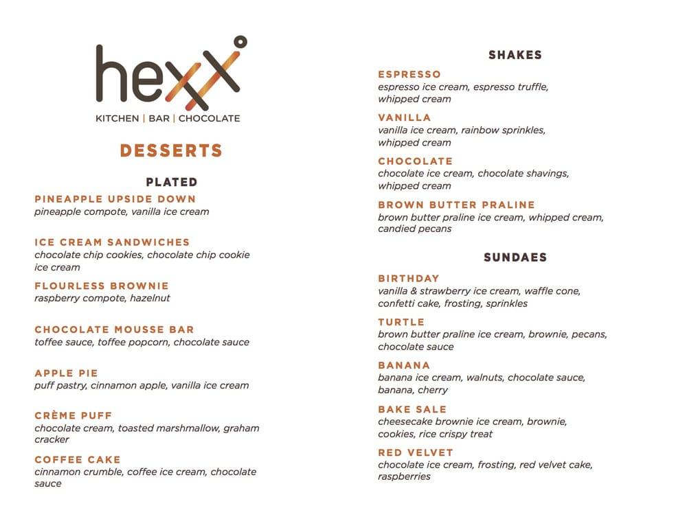 Menu at HEXX kitchen + bar, Las Vegas