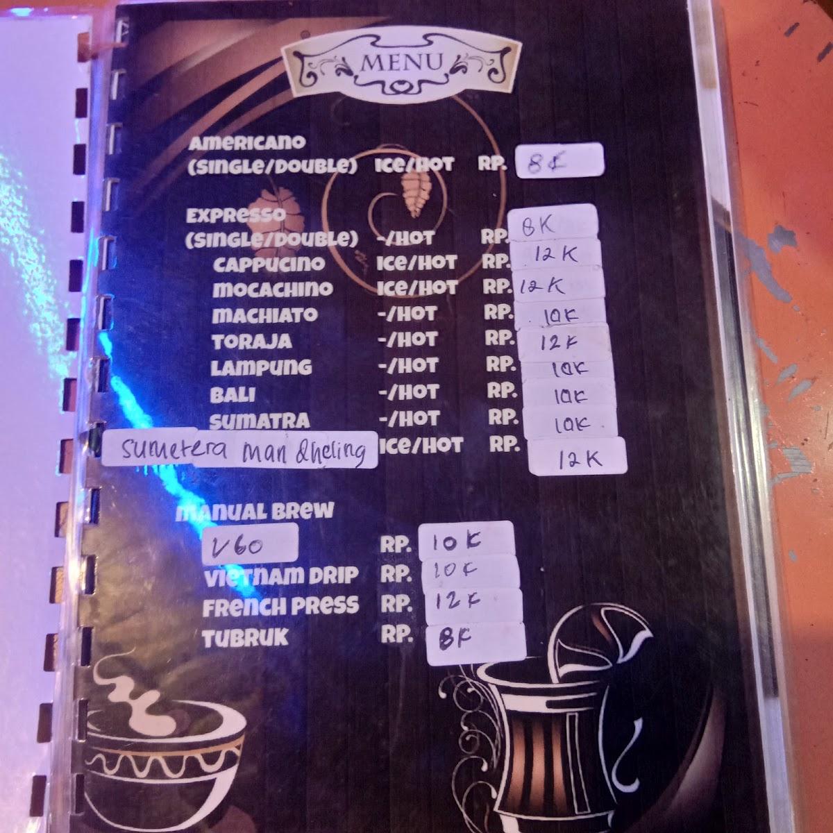 Menu at MiniBar Coffee 21, Pemalang