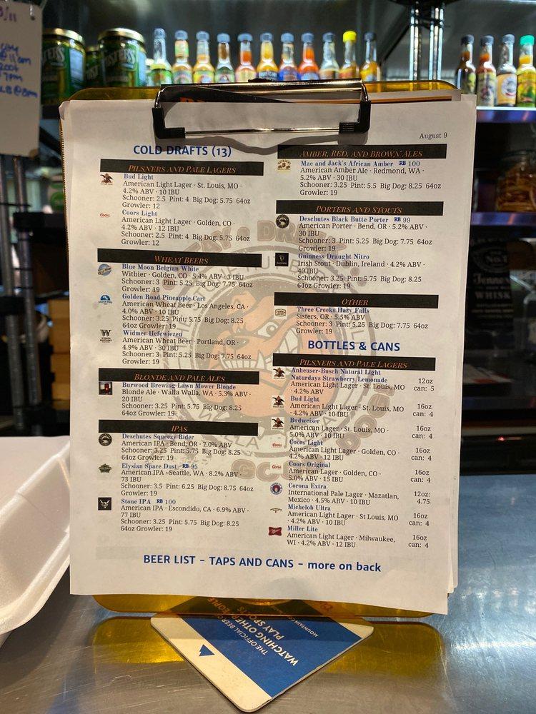 Menu at Stone Hut Bar & Grill, Walla Walla