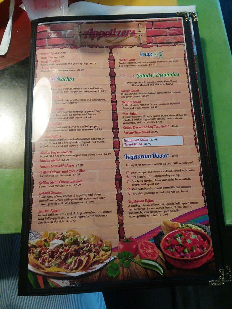 Menu at El Lobo Rojo restaurant, De Soto