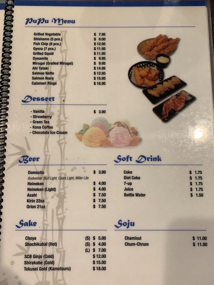 Menu at Kikuya Restaurant, Honolulu, 1315 N King St
