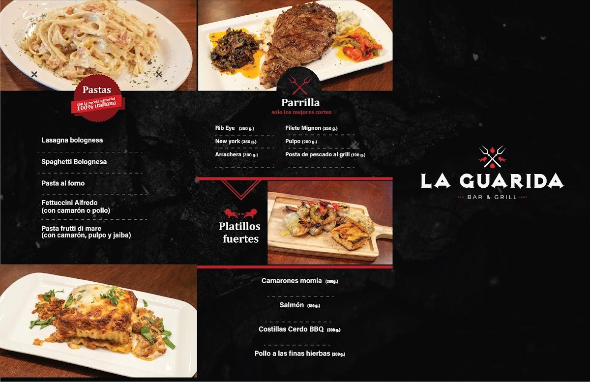 Menu at La Guarida Bar & Grill, Mexicali