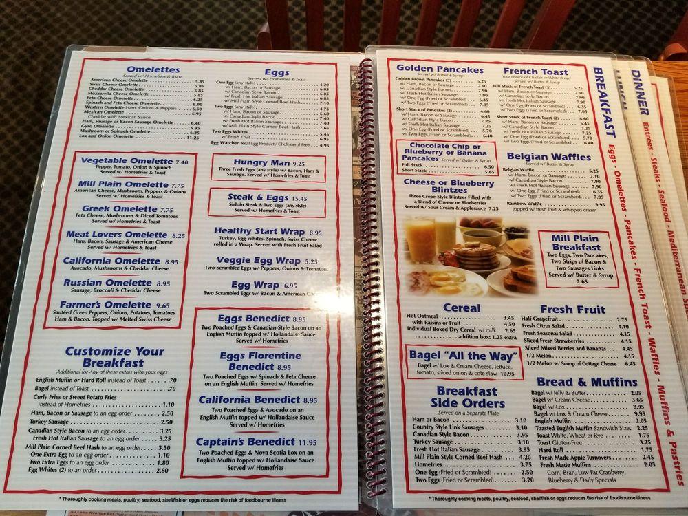 Menu at Windmill Diner restaurant, New Milford