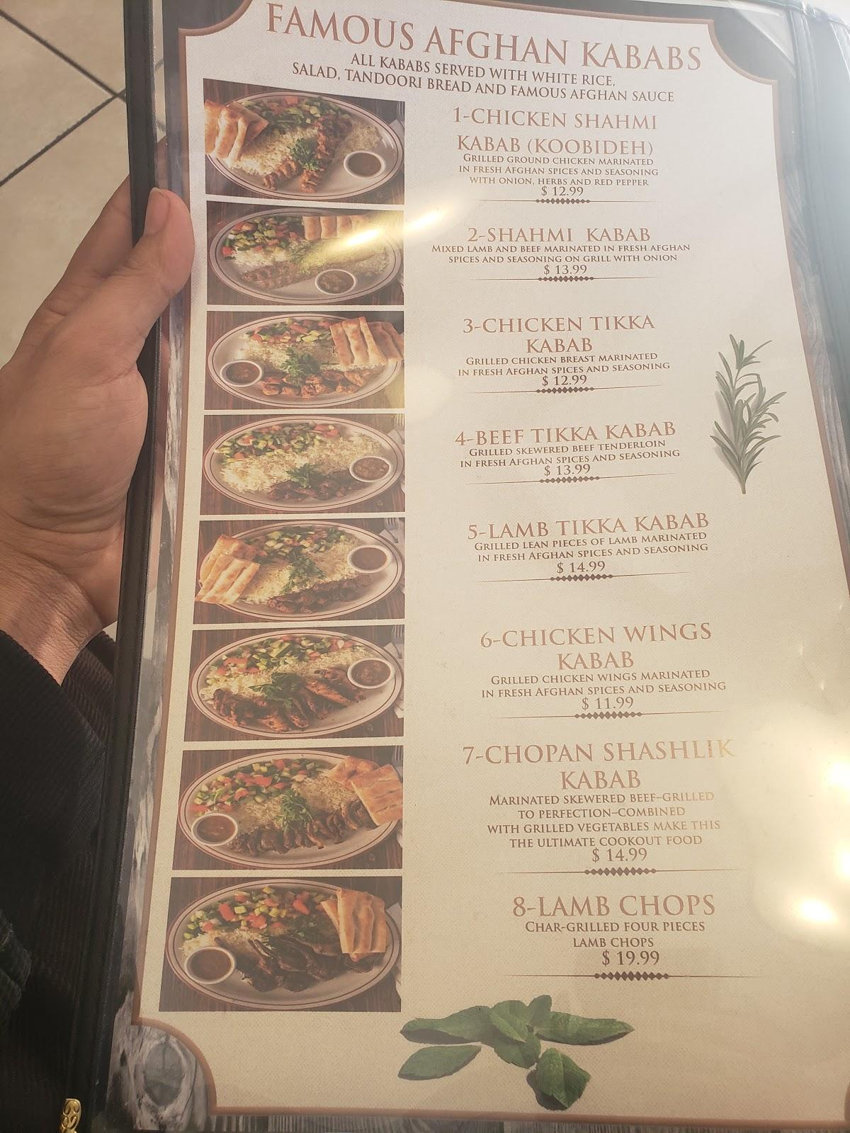 Menu at SHEEBA RESTAURANT, Raleigh