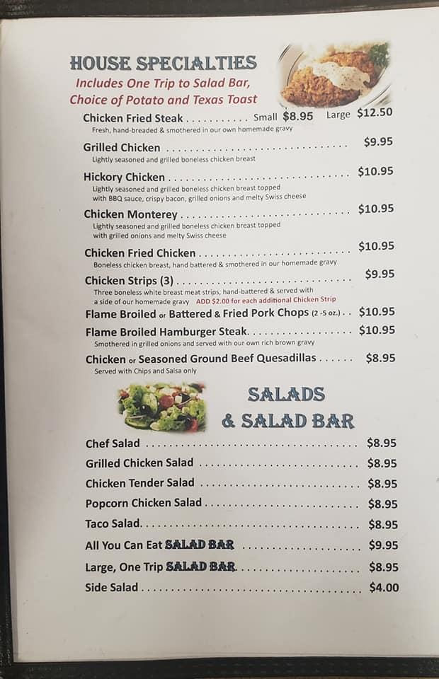 Menu at Ya'll Come Back Cafe, Emory