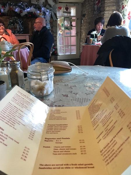 Menu at small talk tea room cafe, Bourton-on-the-Water