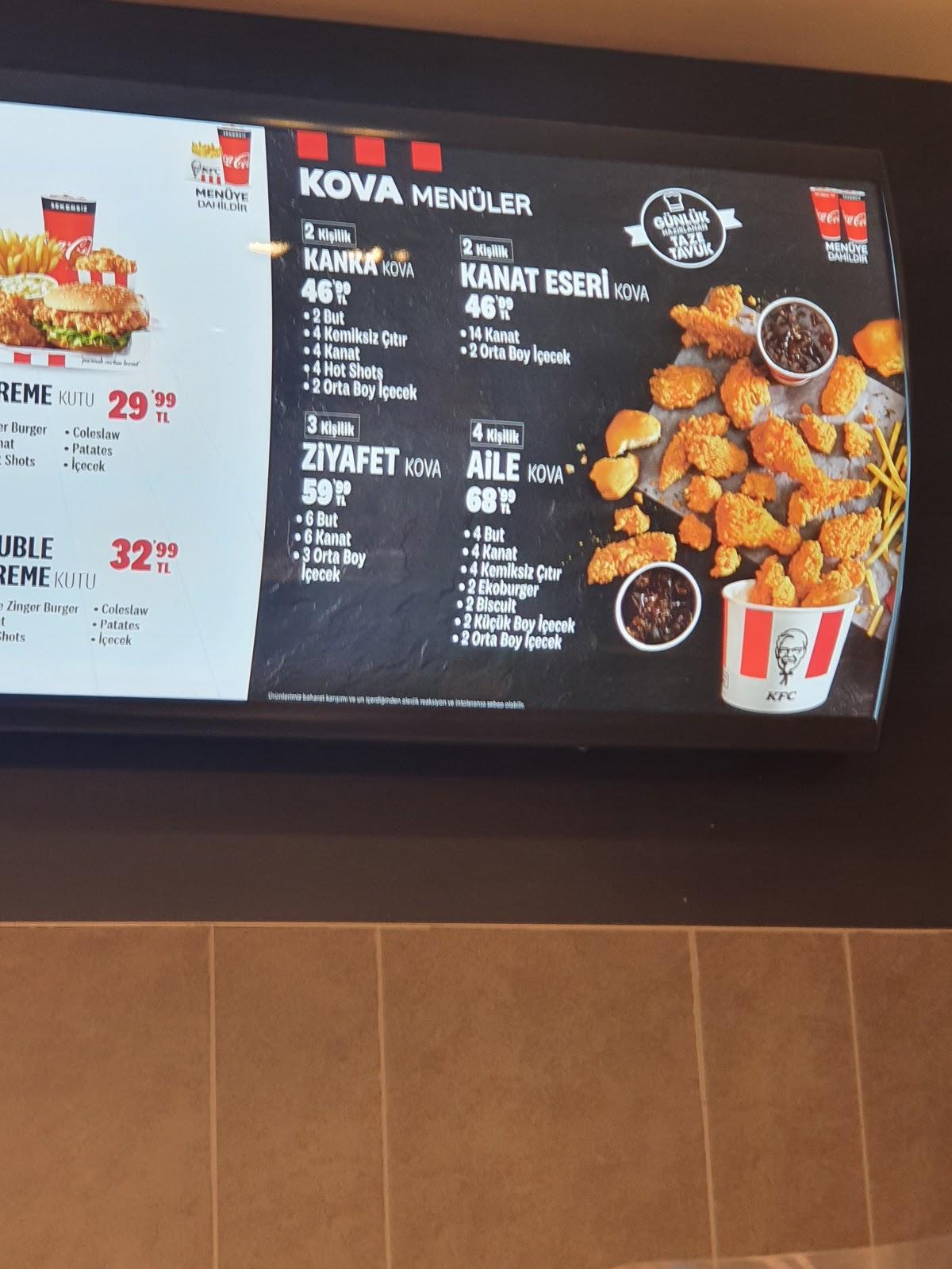 Menu at KFC, Istanbul, Yenibosna Merkez Mah. Değirmenbahçe Cad. No: 34 ...