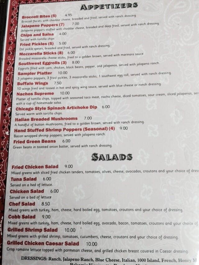 Menu at Ropers Country Store & Cafe, Simonton