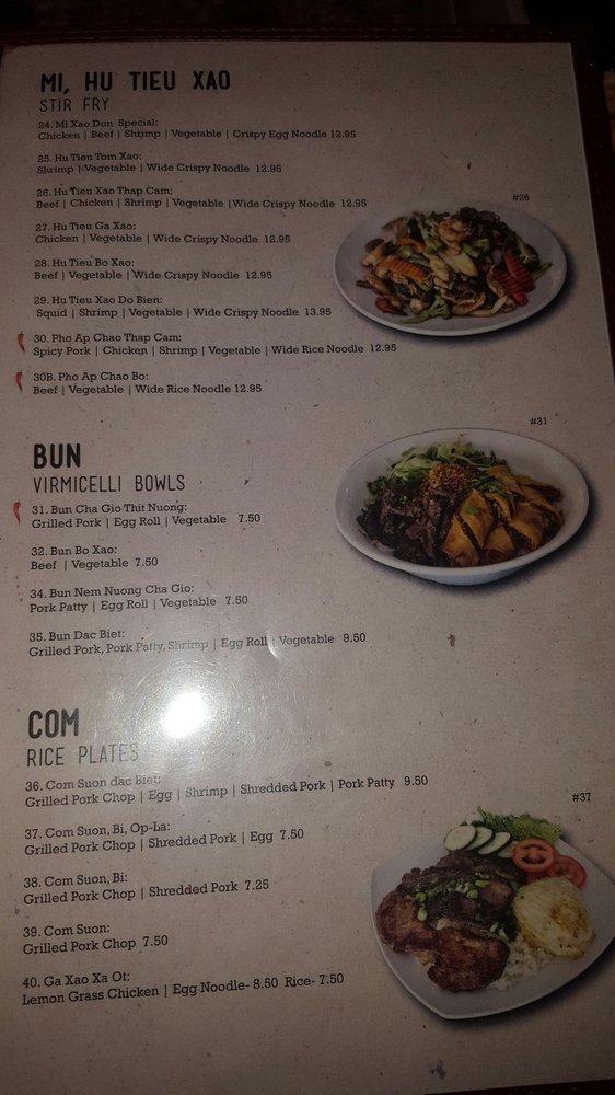 Menu at Asian Palace Restaurant Phở 99, Grand Rapids