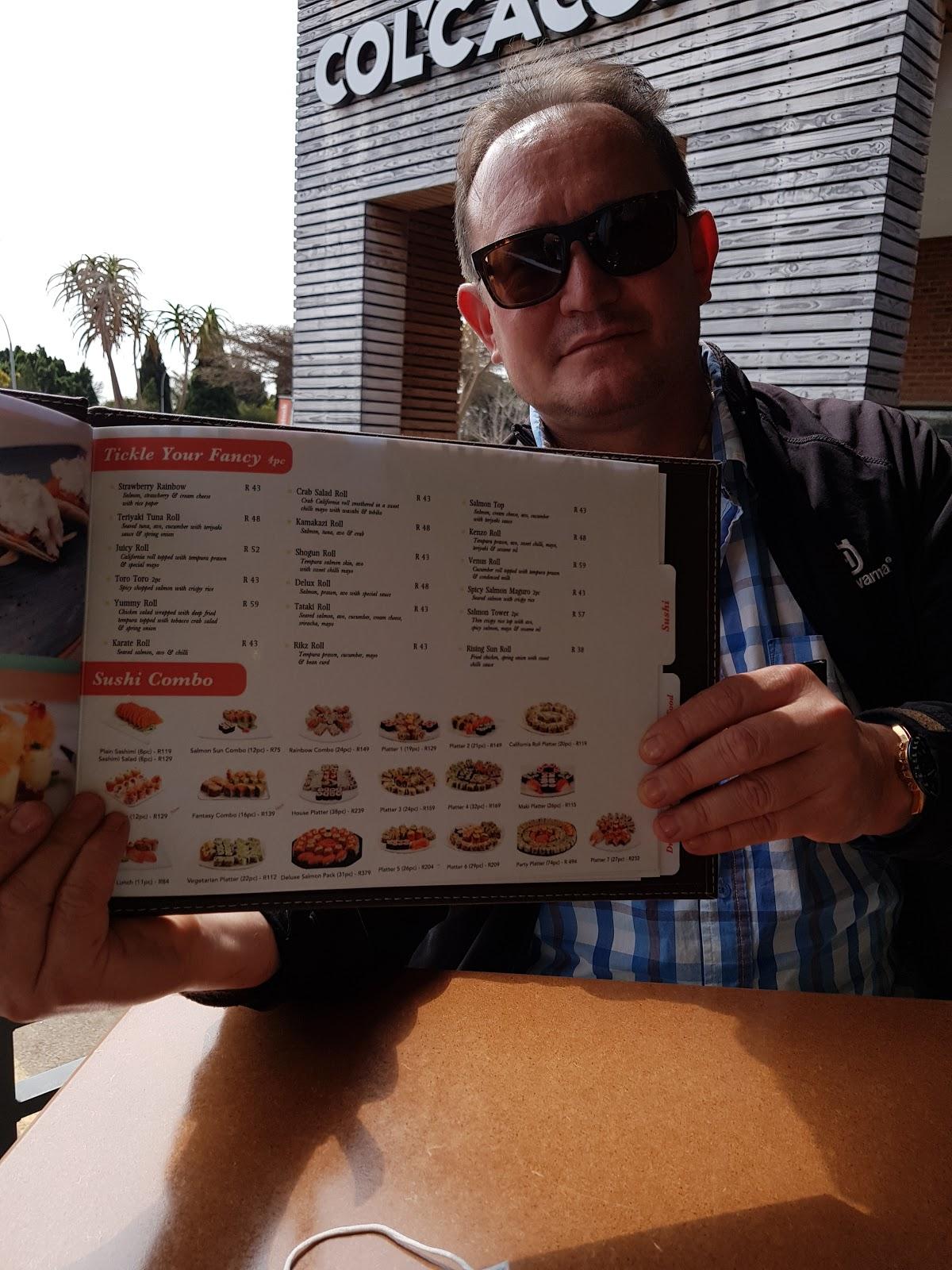Menu at Golden rose restaurant, Johannesburg, L Corro