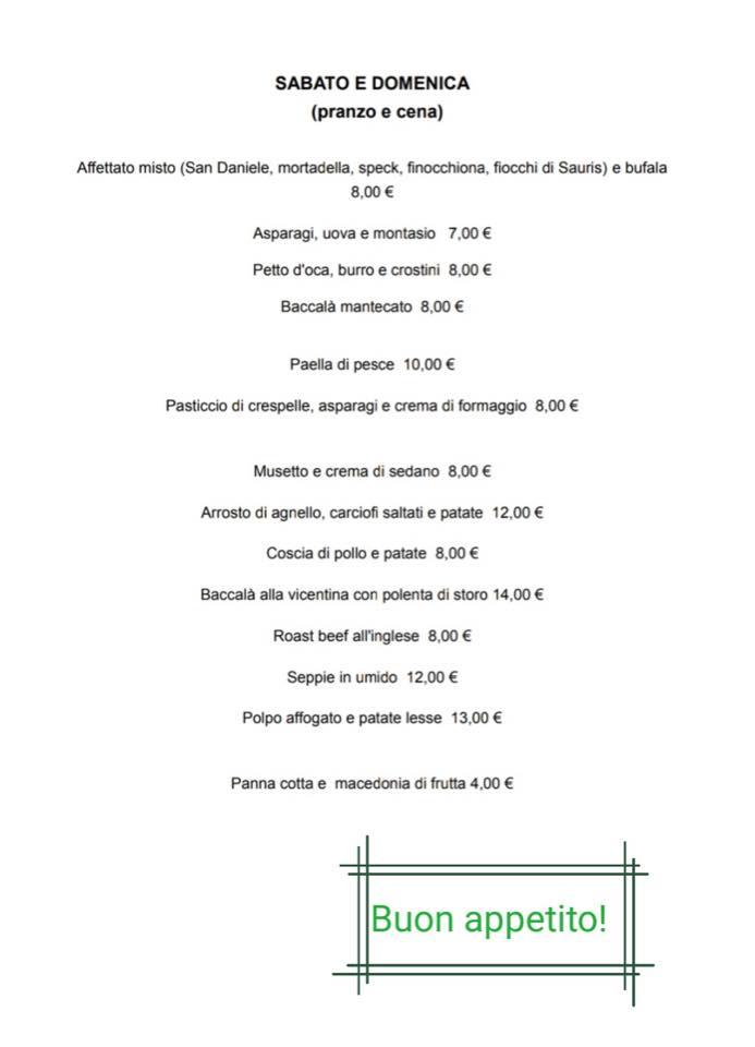 Menu at San Marco Vin Bar, Teor, Via S. Marco