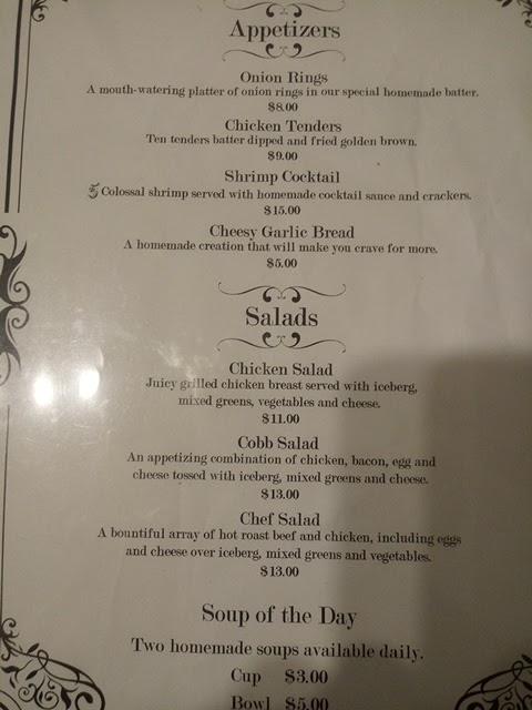Menu at Grille 91 restaurant, Akron