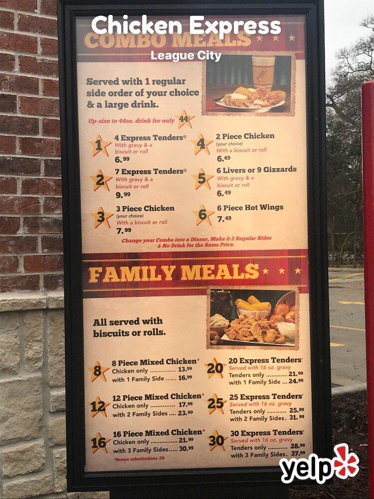 Menu at Chicken Express fast food, League City