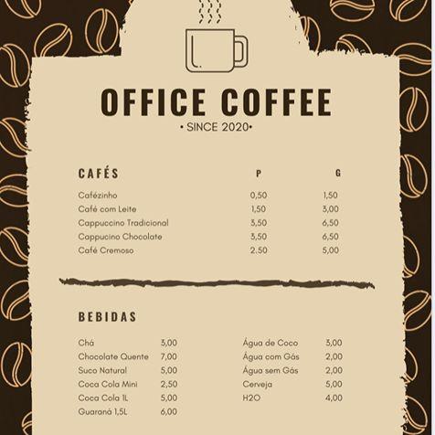 Menu at Office Coffee, Iguatemi