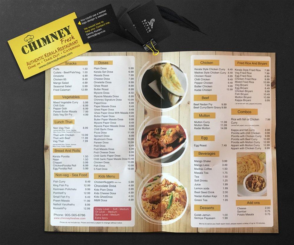 Menu at Chimney Fresh restaurant, Mississauga