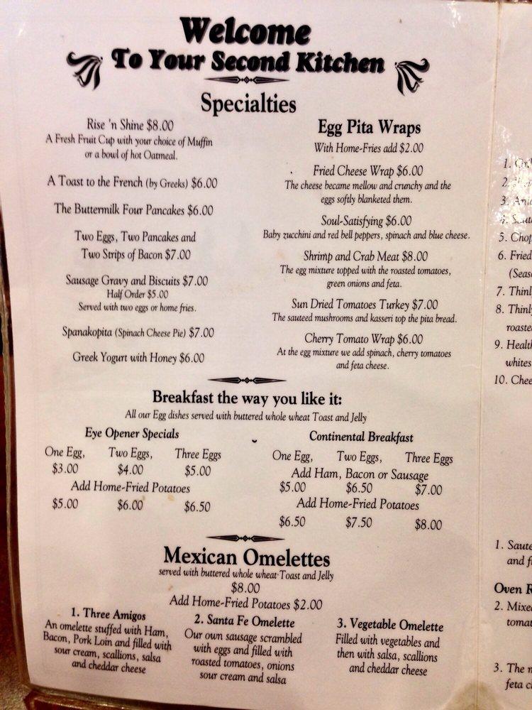 Menu at Hellas Carryout restaurant, Shawnee Hills